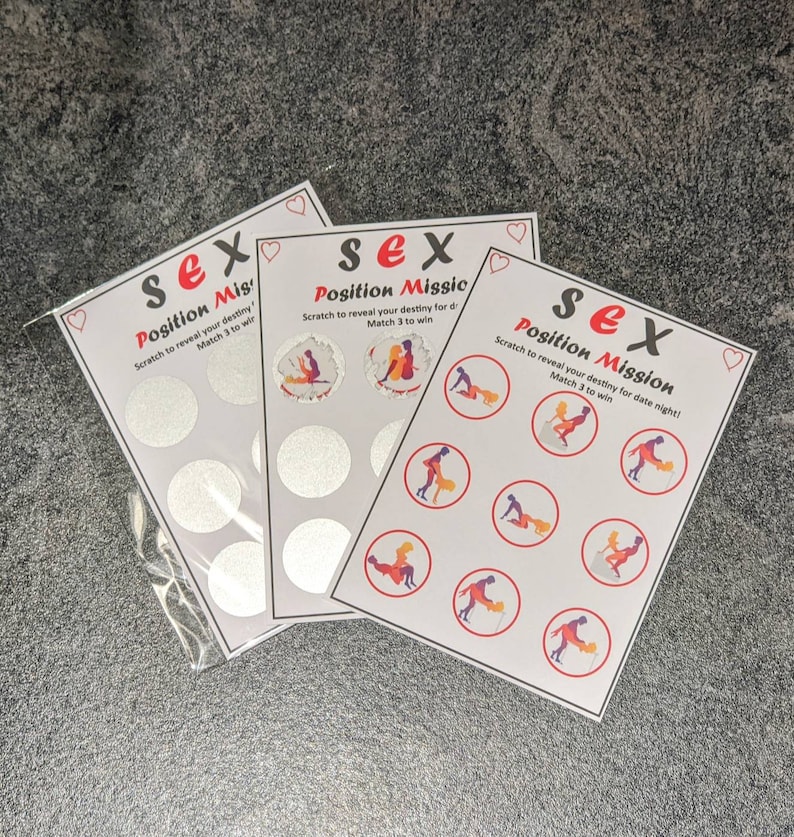 Sex Position Scratch Card Sexy Naughty T For Couples Match 3 To Win