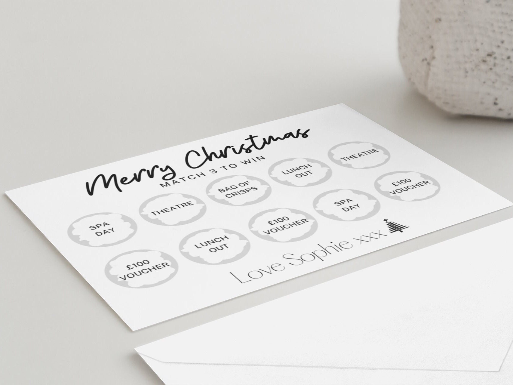 Christmas Scratch to Win Card Xmas Scratch Card Match 3 to - Etsy UK