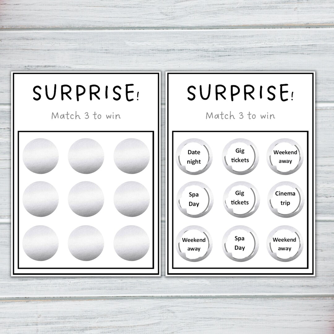 Scratch to Reveal Gift Scratch Card Customise All Options - Etsy UK