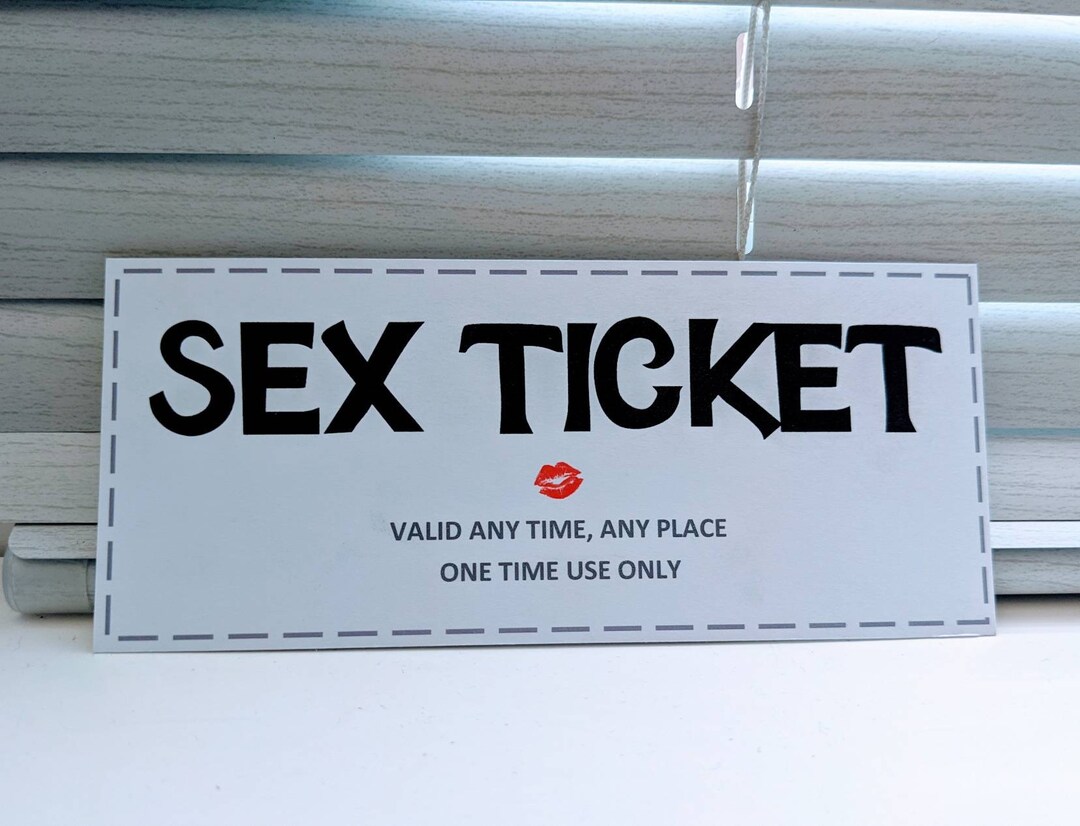 Sex Ticket Sexy T For Him Or Her Redeemable Bedroom Coupon Etsy