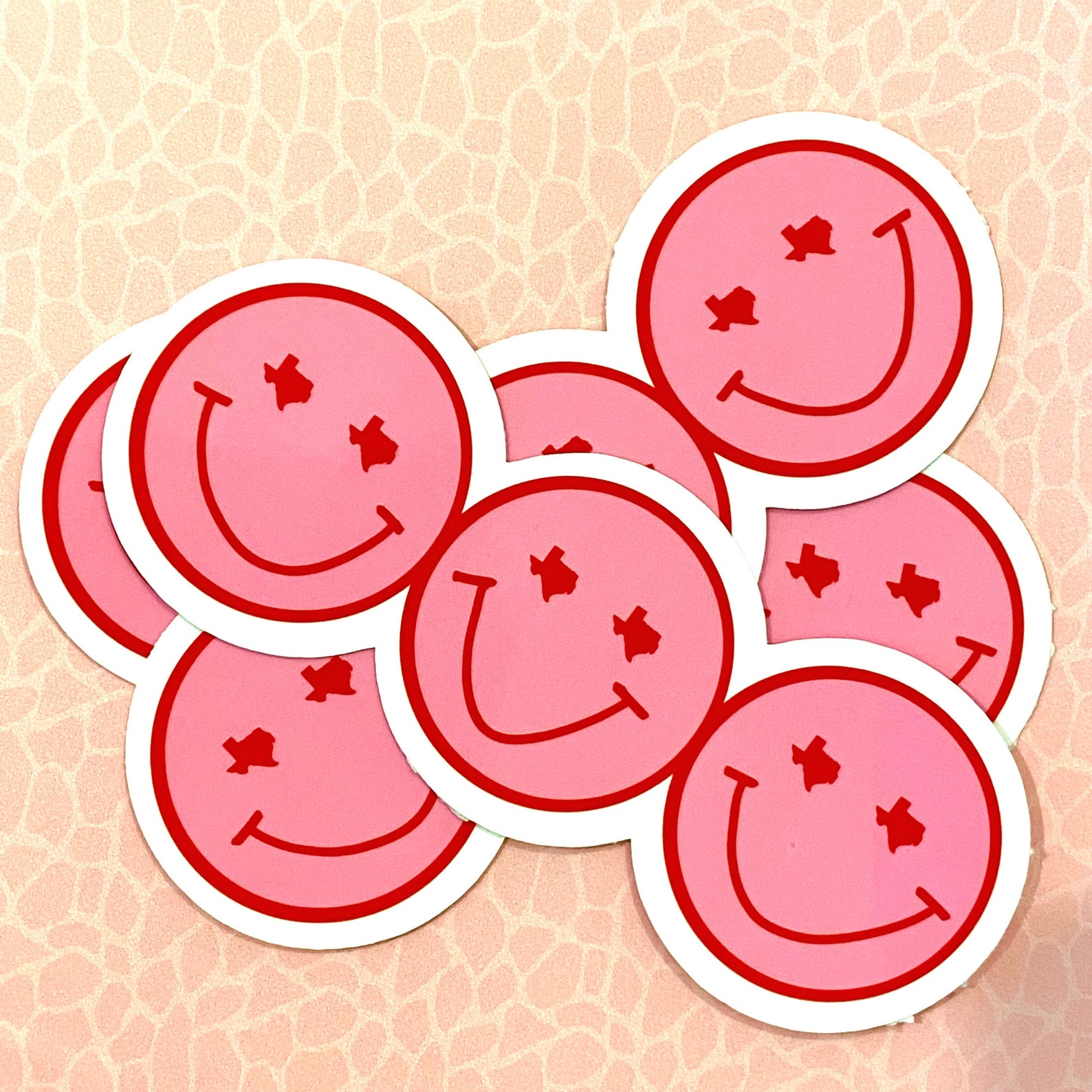 TEXAS SMILEY Die Cut Waterproof Sticker Howdy & Rowdy - Etsy