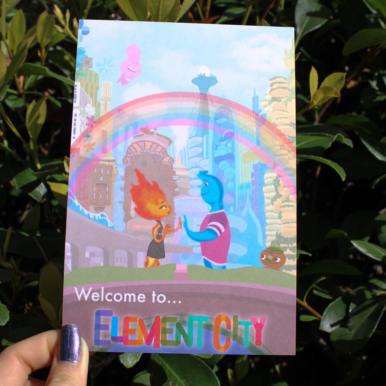 Pixar's Elemental Inspired Postcard - Art Illustration Print - Etsy