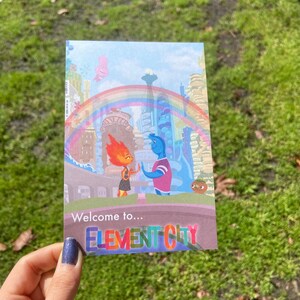 Pixar's Elemental Inspired Postcard Art Illustration Print - Etsy