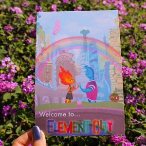 Pixar's Elemental Inspired Postcard Art Illustration Print - Etsy