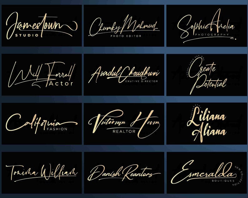 Professional Signature Logo Design Signature Logo Logo - Etsy