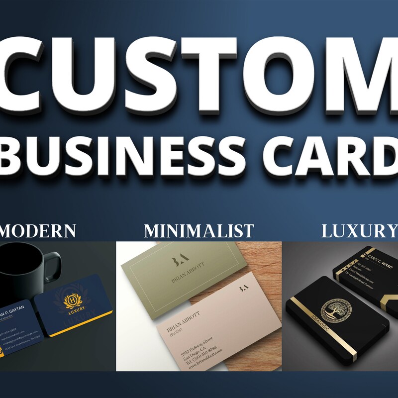 Custom Business Cards - Etsy