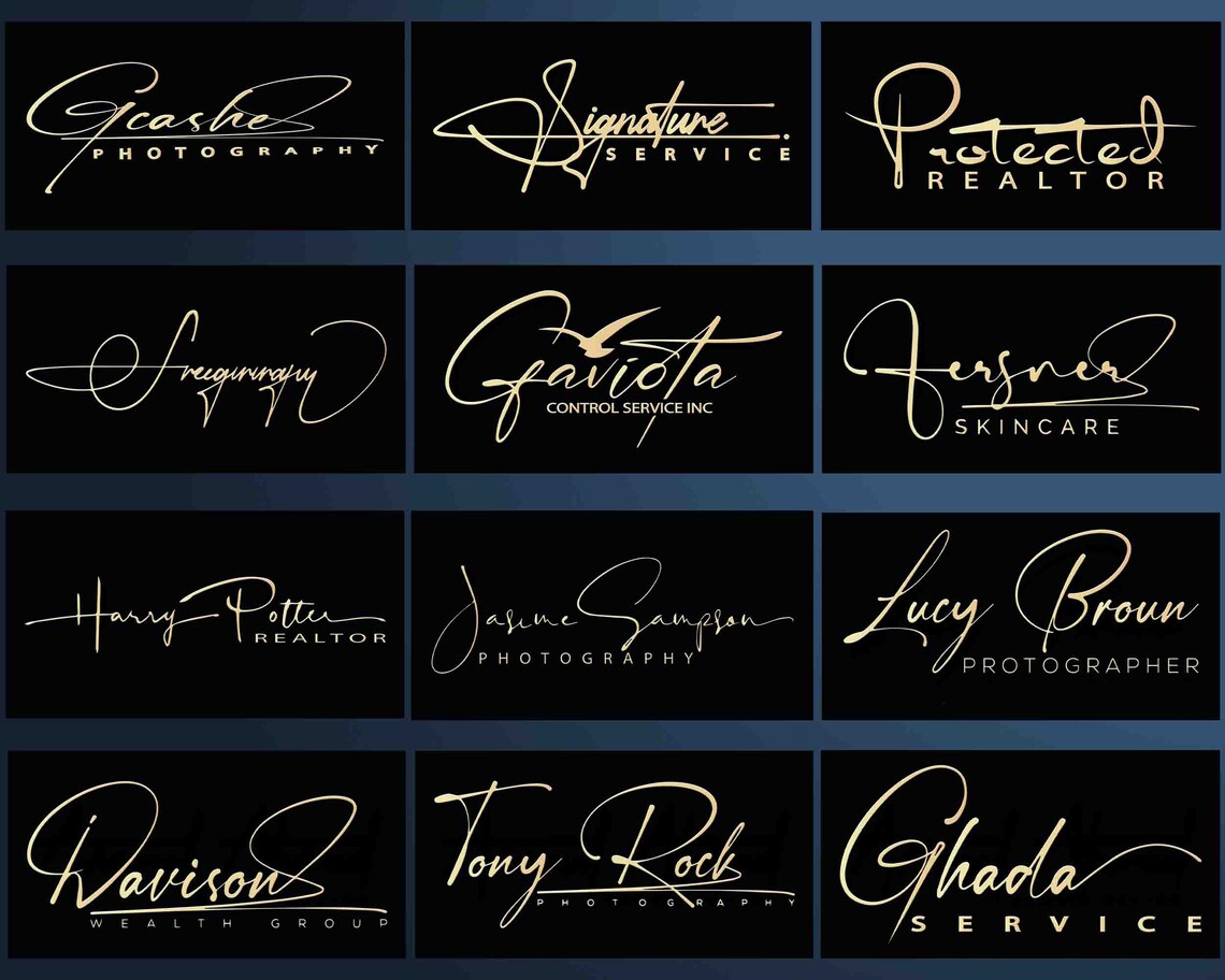 Professional Signature Logo Design Signature Logo Logo - Etsy