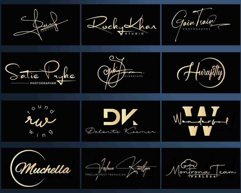 Custom Signature Logo Design, Business Branding - Etsy