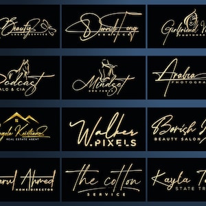 Custom Signature Logo Design, Business Branding - Etsy