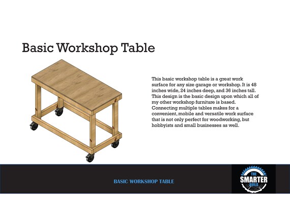Simple Work Bench Digital Plans - Etsy