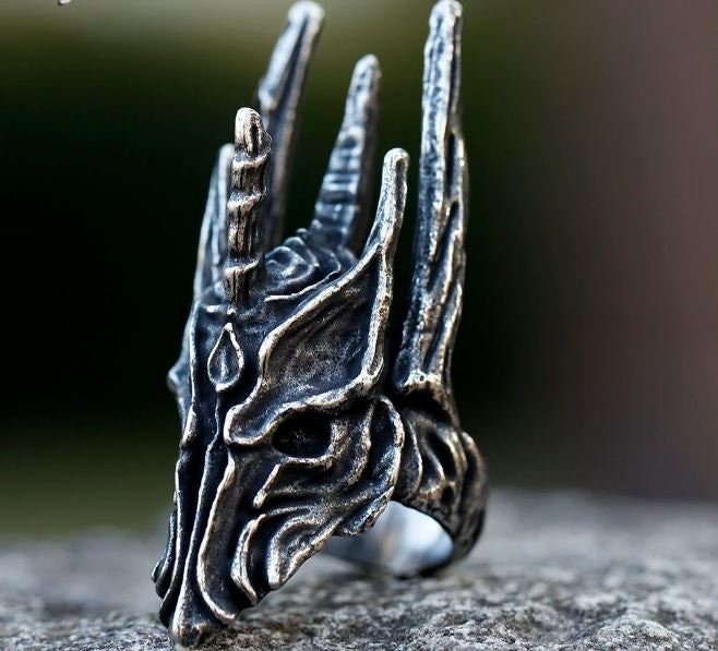 Sauron Helmet Ring Film Jewellery Replica LOTR Inspired - Etsy
