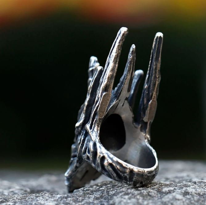 Sauron Helmet Ring Film Jewellery Replica LOTR Inspired - Etsy