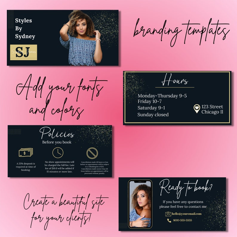 Acuity Site Design Acuity Template Booking Site Template Etsy