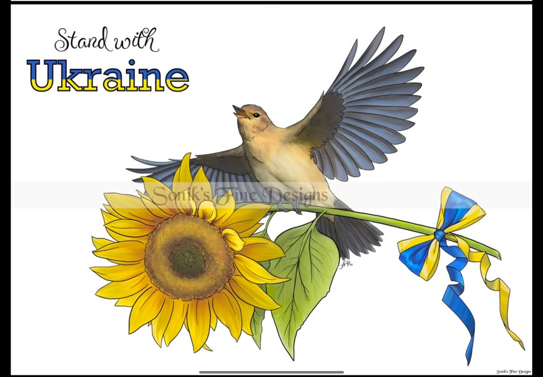 Stand With Ukraine, Ukrainian Support Digital Painting Download ...