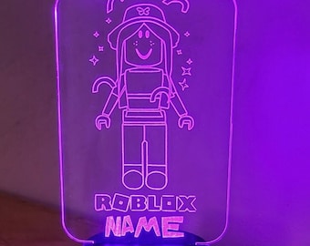 Personalised Roblox Night Light, Children's Light, Game Room, Boys ...