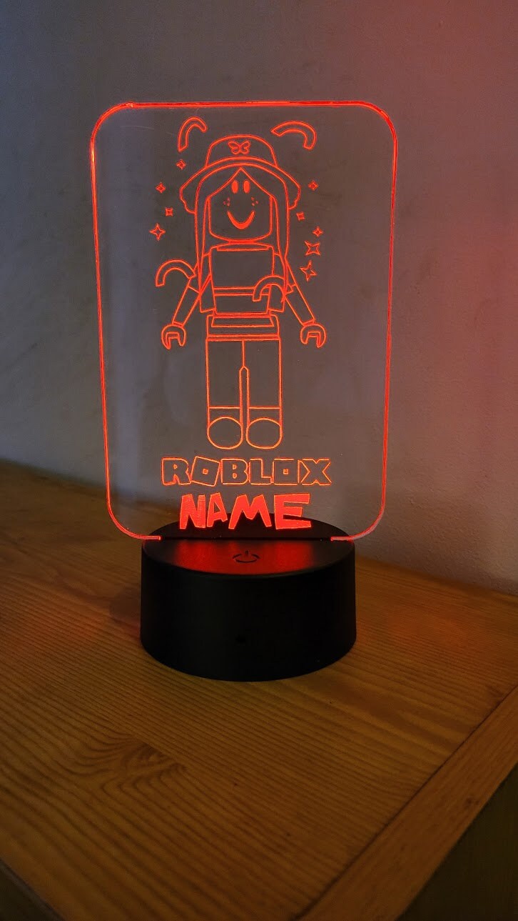 Personalised Roblox Night Light | Children's Light | Game Room | Boys ...