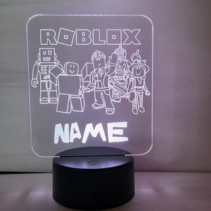 Personalised Roblox Night Light, Children's Light, Game Room, Boys ...
