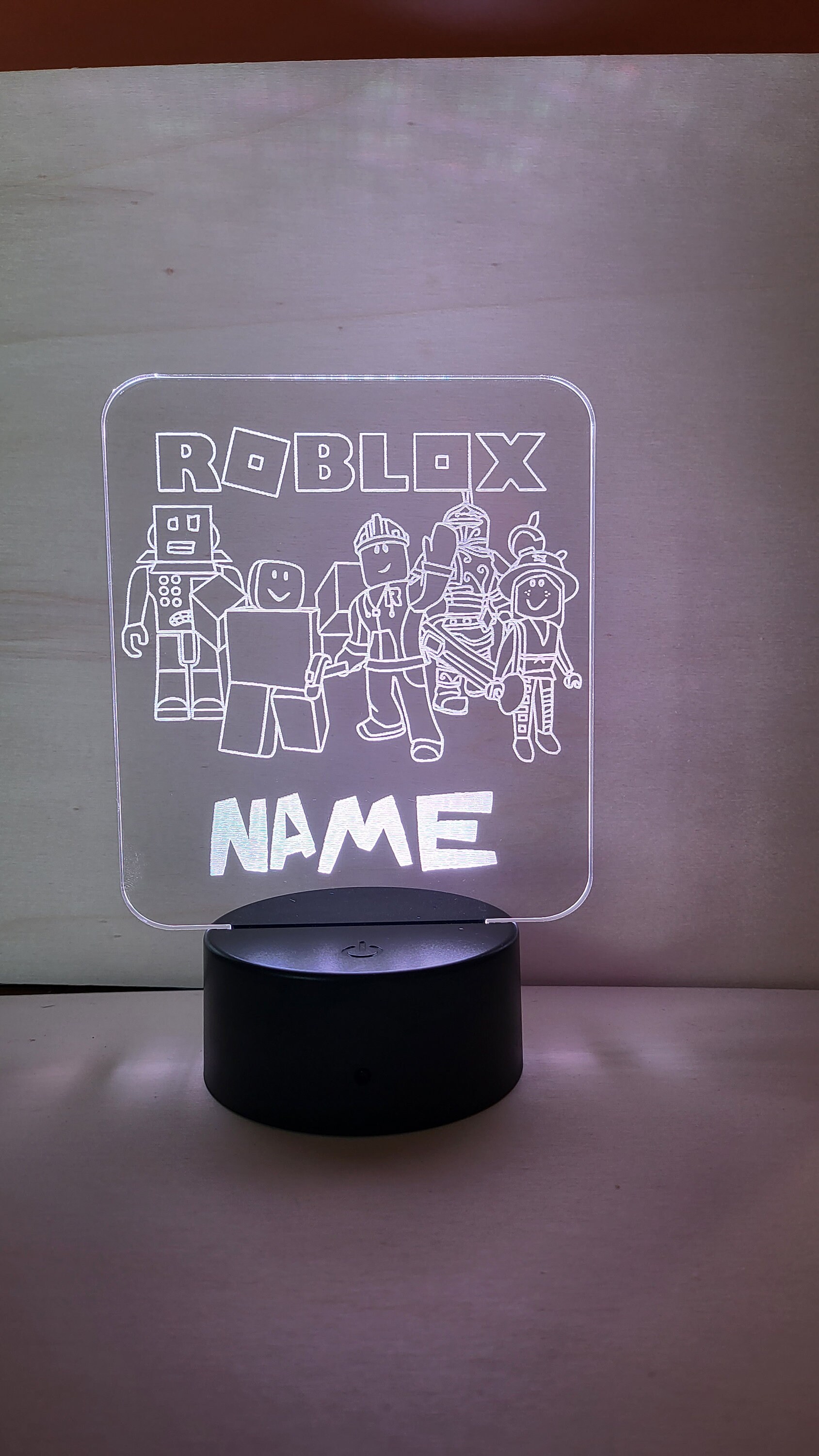 Personalised Roblox Night Light, Children's Light, Game Room, Boys ...