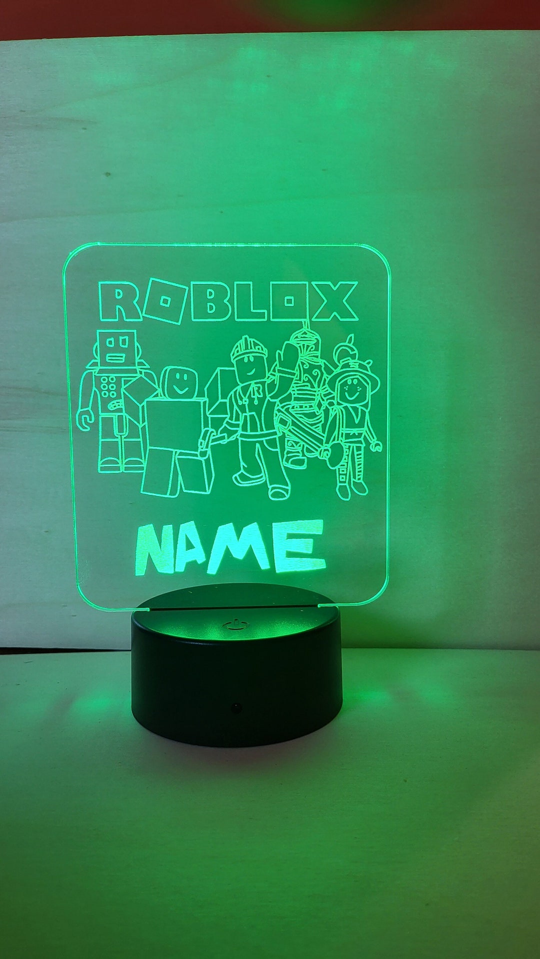 Personalised Roblox Night Light, Children's Light, Game Room, Boys ...