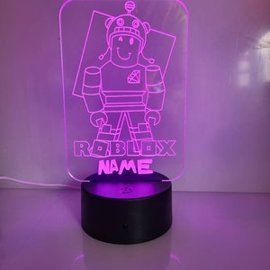 Personalised Roblox Night Light, Children's Light, Game Room, Boys ...