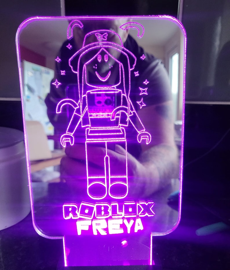 Personalised Roblox Night Light Children's Light Game Room Boys Night ...