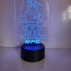 Personalised Roblox Night Light, Children's Light, Game Room, Boys ...