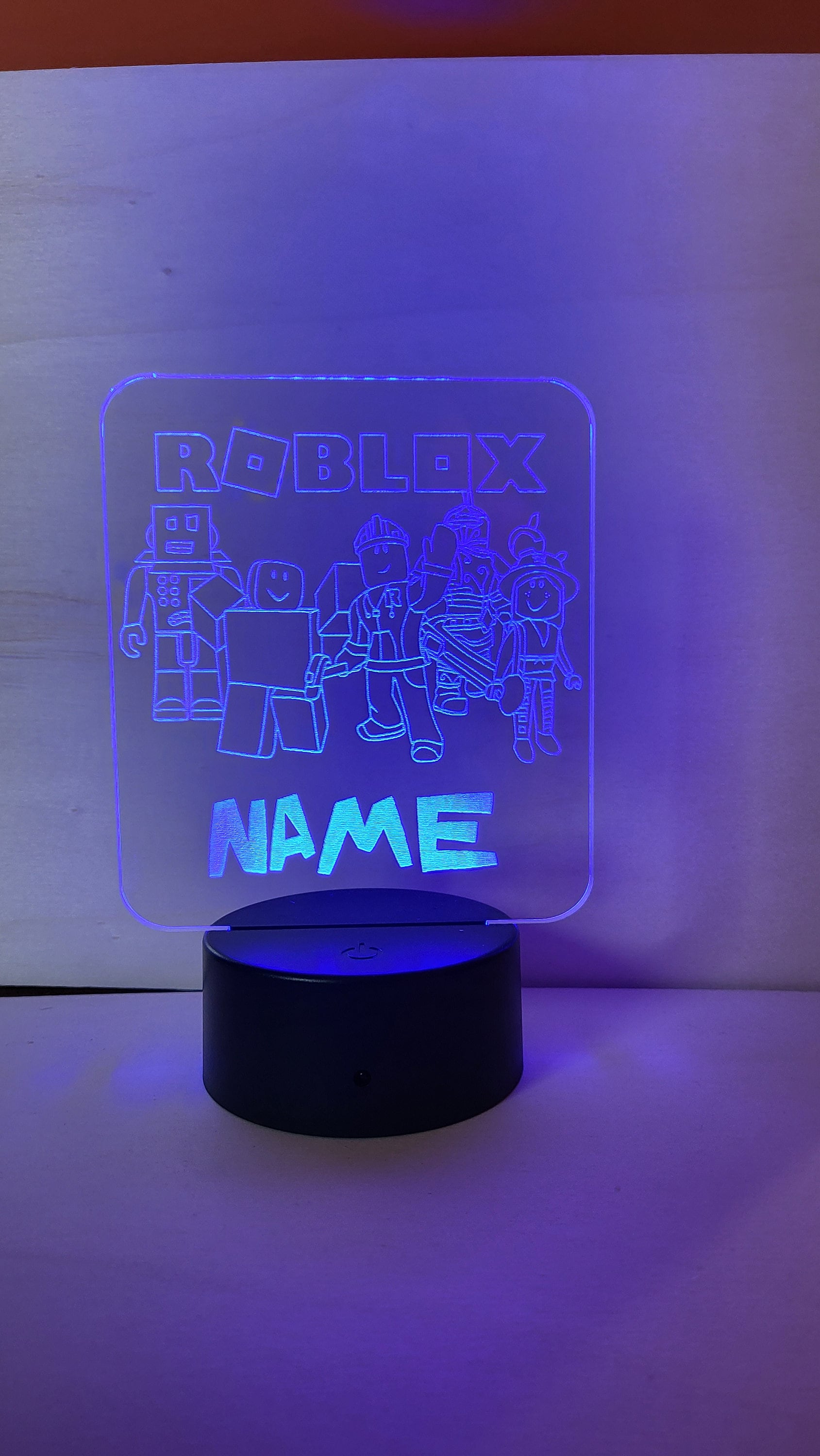 Personalised Roblox Night Light, Children's Light, Game Room, Boys ...