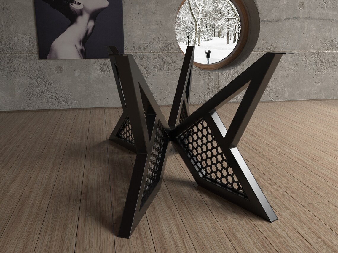 Modern Unique Shape Metal Table Base for Your Unique Project. - Etsy