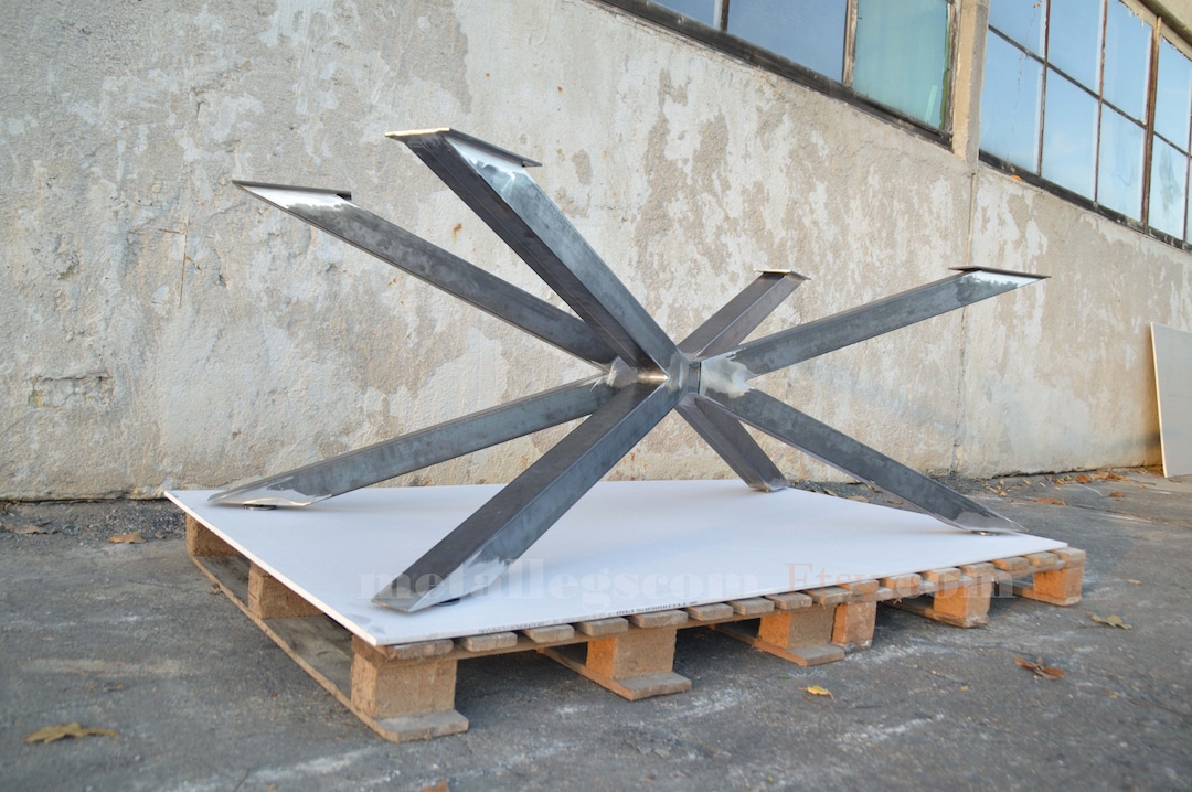 Steel Dining Table Base Spider Design for Marble, Glass, Wood Tables ...