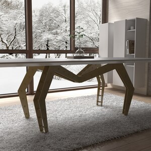 Unique Modern Spider Shape Metal Table Base for Marble, Glass, Wood Top ...