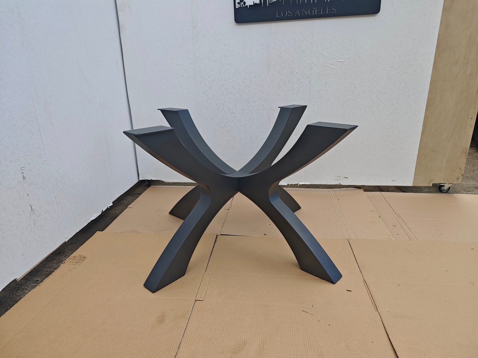 Spider X-shape Metal Dining Table Base for Round or Square Tabletops ...