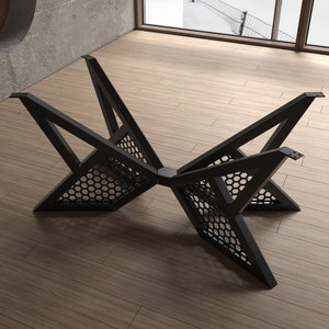 Modern Unique Shape Metal Table Base for Your Unique Project. Premium ...