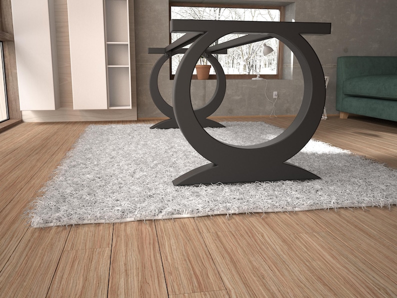 Handmade Modern Metal Dining Table Base | Durable Steel Legs | Fits ...