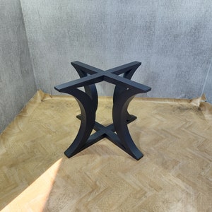 Dining Table Round Base. Hourglass Modern Metal Shape. Steel Base for ...