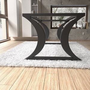 Handmade Metal Table Base for Dining/kitchen Rooms. Extra Wide (36" In ...