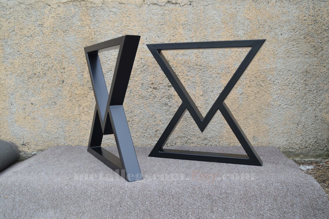 Dining Table Legs Industrial Style 28x 28 In. V Design Set - Etsy