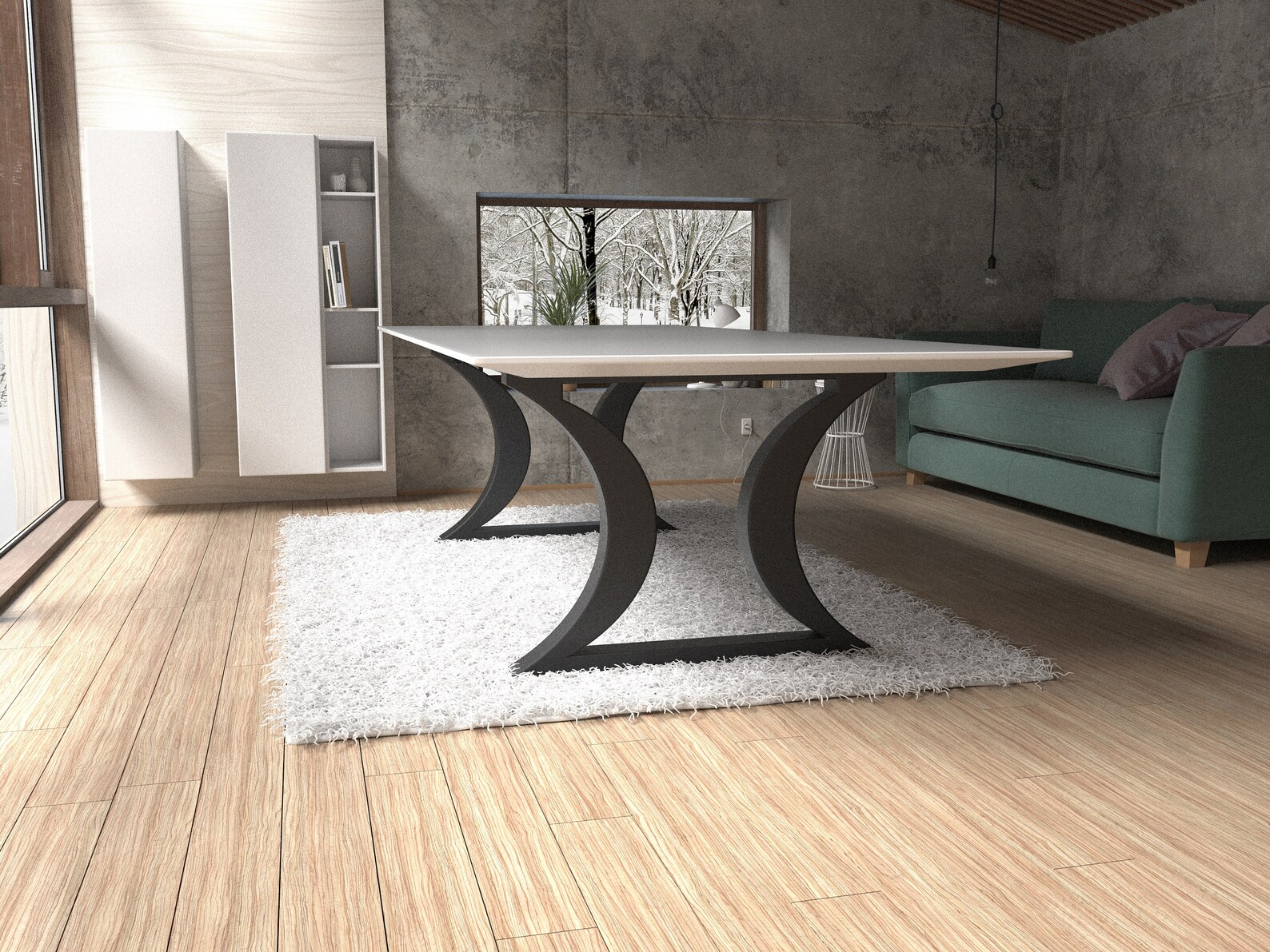 Handmade Metal Table Base for Dining/kitchen Rooms. Extra Wide (36" In ...