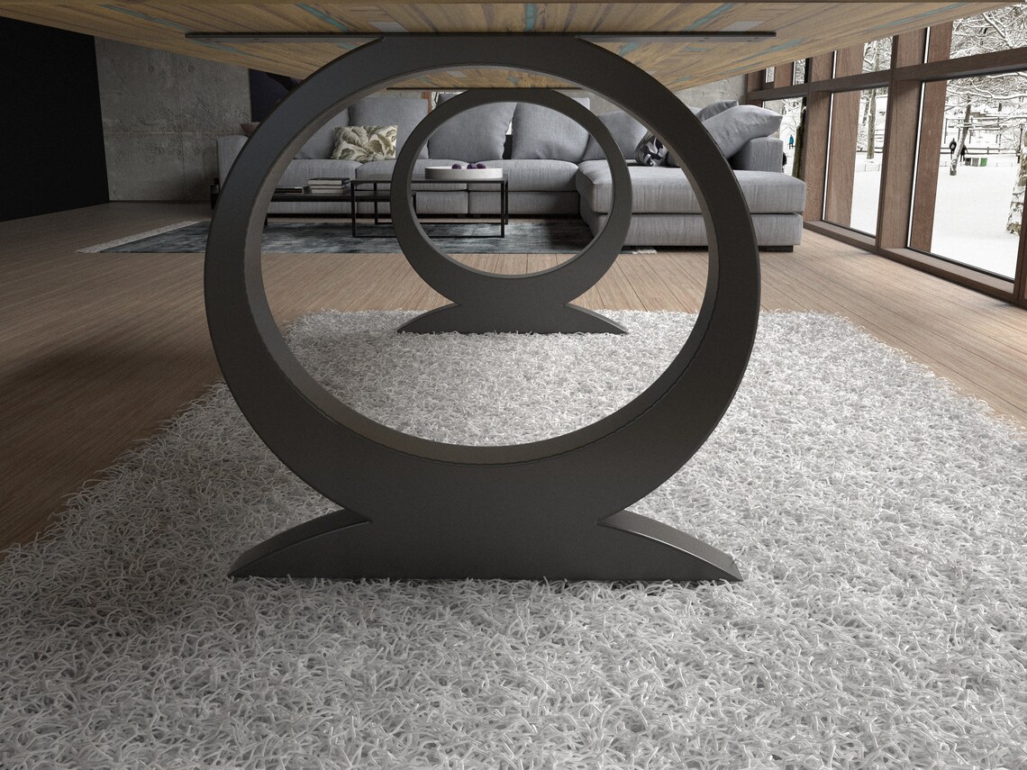 Metal Table Legs Unique Shape Designer Edition. Great for - Etsy