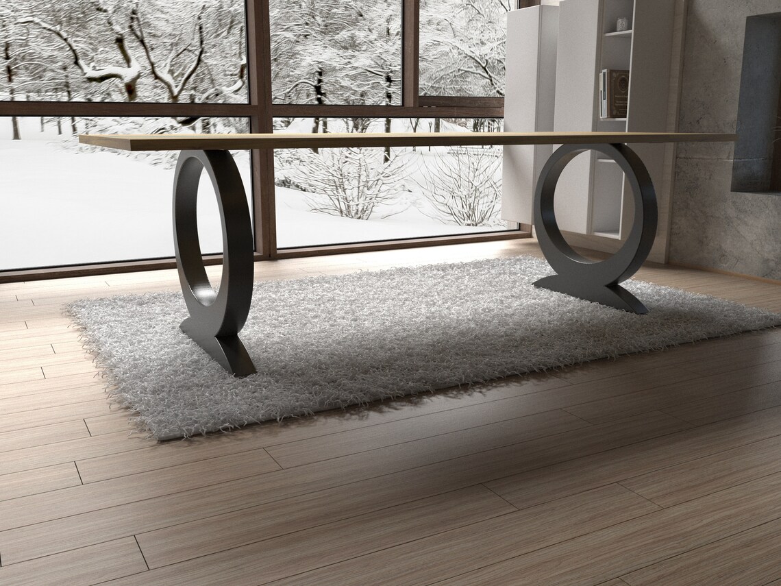 Metal Table Legs Unique Shape Designer Edition. Great for - Etsy