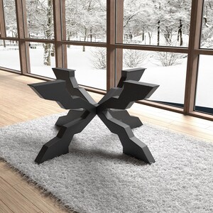 Round Metal Table Base. Premium Handmade Furniture Steel Table Base ...