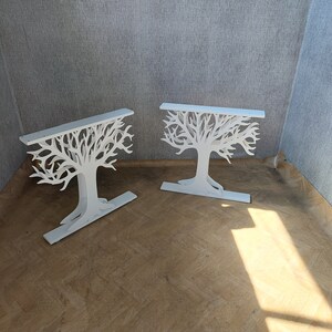 Dining Table Legs With Unique Tree Design. Premium Quality Made With ...