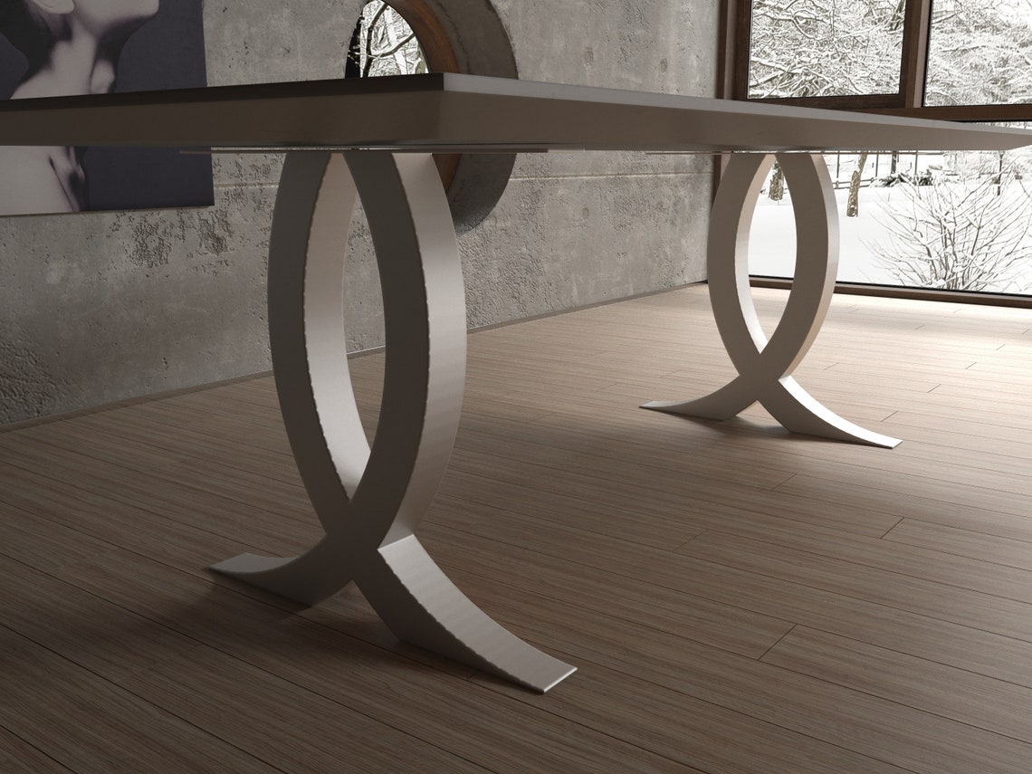 Designer Edition Metal Table Legs With Unique Shape. Modern - Etsy