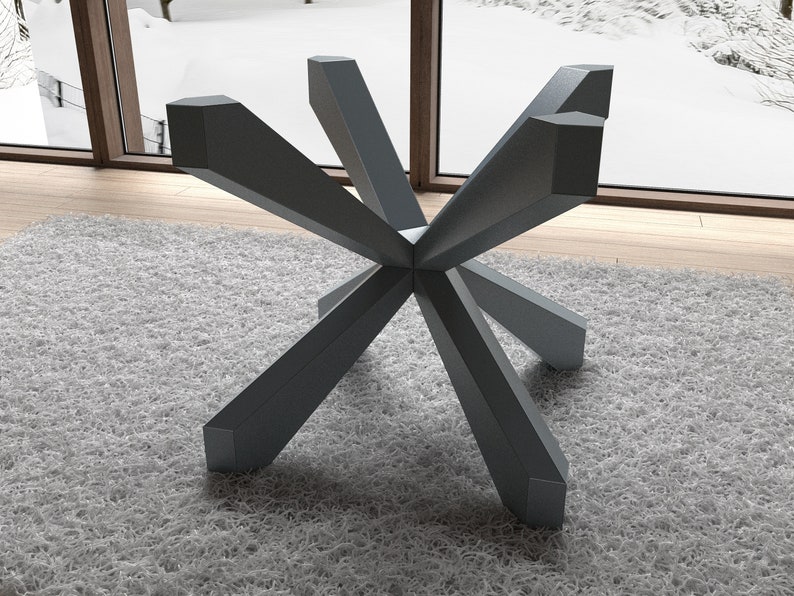 Unique Shape Metal Table Base for Heavy Round Tables. Premium - Etsy