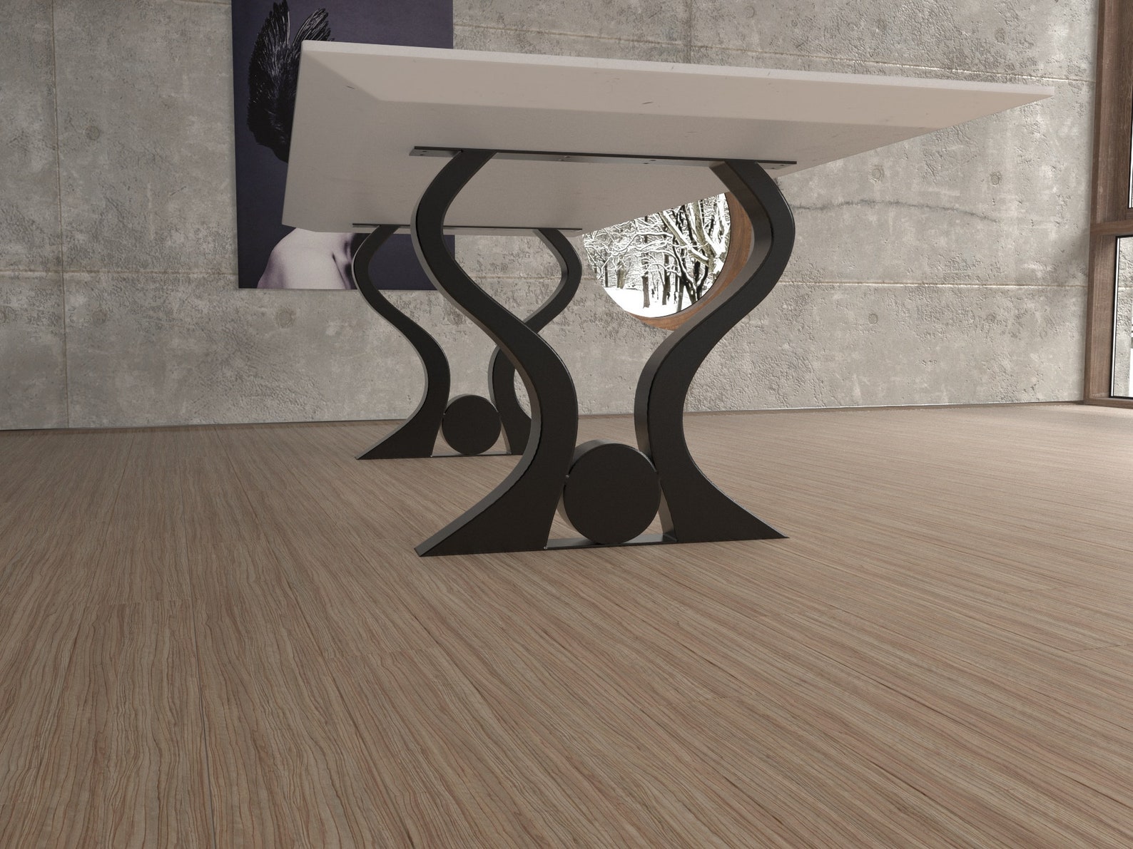 Steel Table Legs Designer Edition. Unique Model. Fit With - Etsy