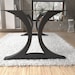 Handmade Steel Table Base for Dining/kitchen. Extra Wide (36" In.) X ...