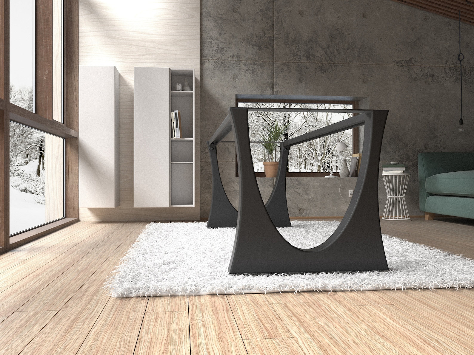 Heavy Duty Premium Table Base Designer Edition. Handmade Legs for Big ...