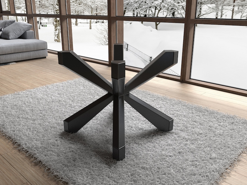 Unique Shape Metal Table Base for Heavy Round Tables. Premium - Etsy