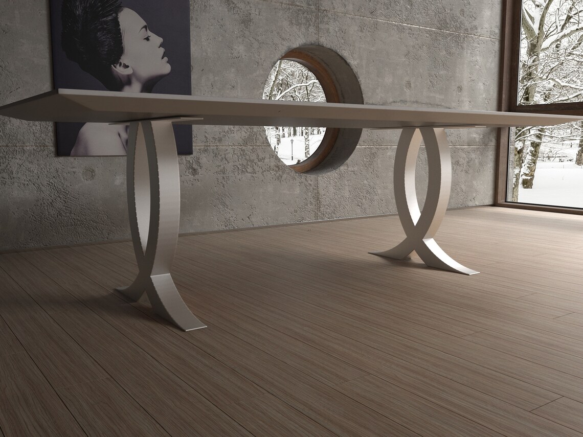 Designer Edition Metal Table Legs With Unique Shape. Modern - Etsy