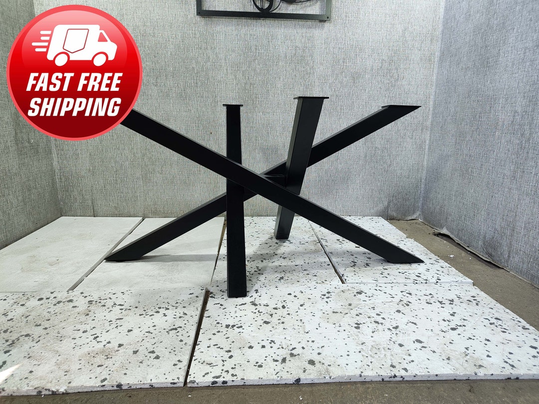 Modern Style Crossed Steel Profiles Dining Table Base for Your Unique ...