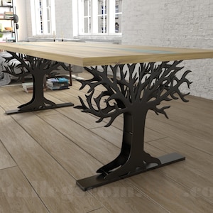 Dining Table Legs With Unique Tree Design. Premium Quality Made With ...